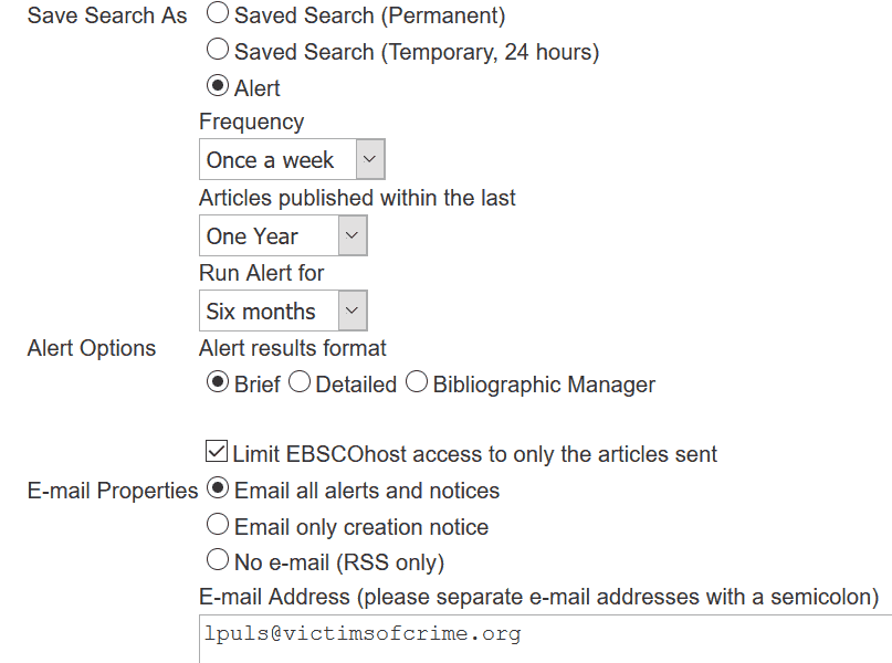How To: Keep Up With Research Relevant to You - Center for Victim Research